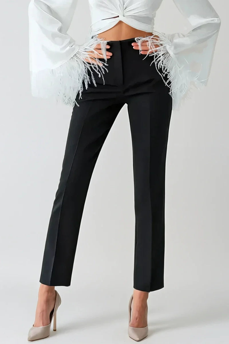 Women’s Straight Pants Online | Tailored & Formal Pants | Davanchy ...