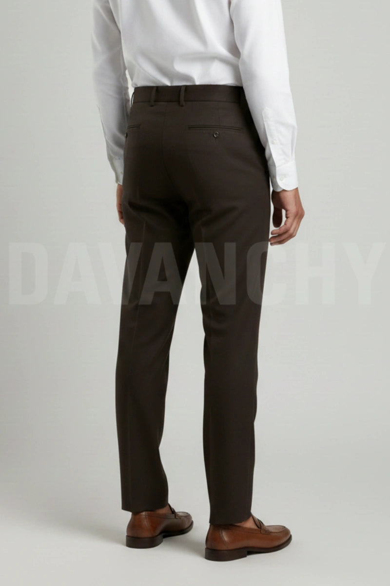 Men Coffee Brown Gurkha Pants Formal Trousers Premium Gift for Him ...